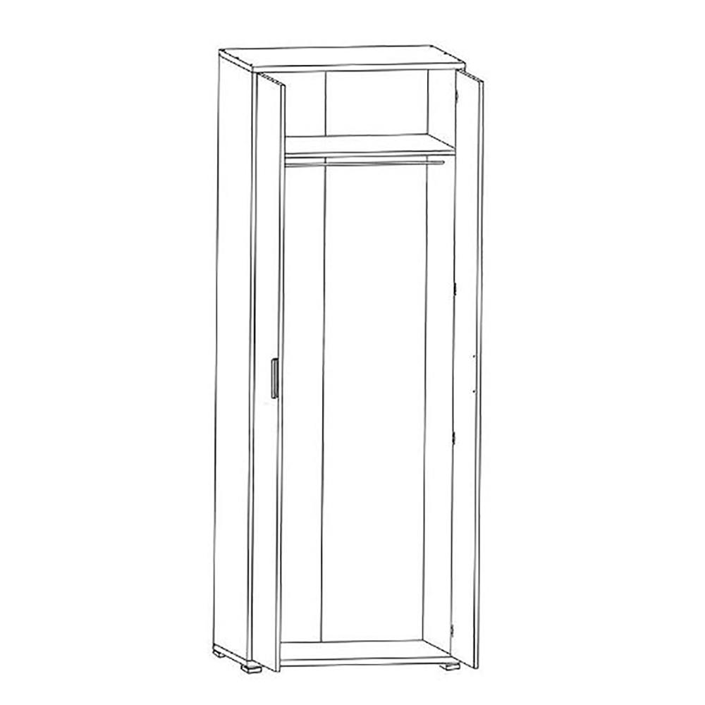 Шкаф платяной Каби SZF 2D/79/220 Gerbor Холдинг купить за 4610 грн. в интернет-магазине MEBELNUY