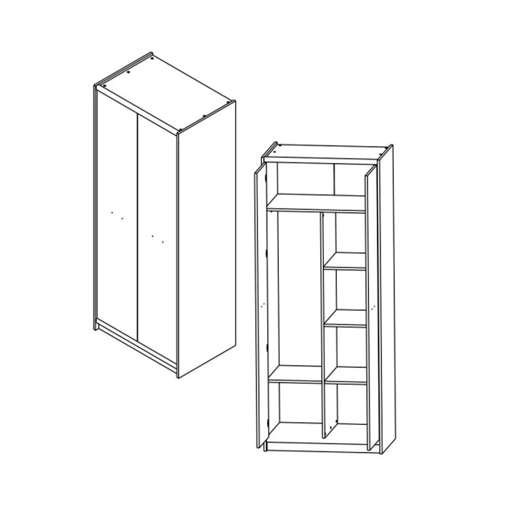Шкаф комбинированный Опен SZF2D Gerbor Холдинг - купить выгодно в интернет-магазине MEBELNUY™